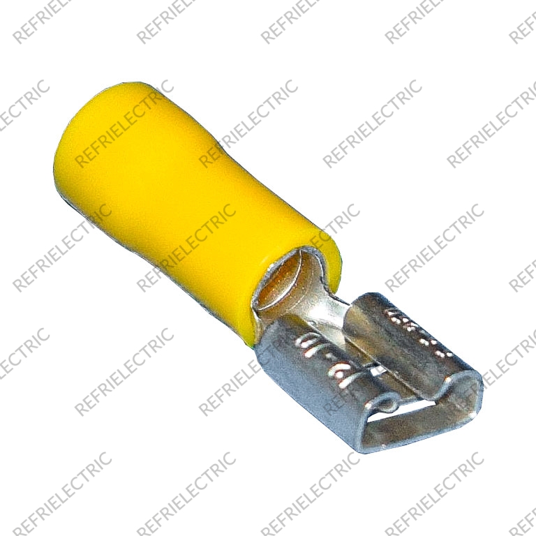 TERMINAL TIPO FASTON HEMBRA AISLACION MEDIA AMARILLO TEV0080 COBRE ...
