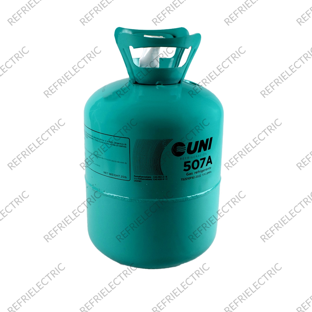 GAS REFRIGERANTE R507 X CILINDRO 25LBS 11.36KG ACERO VERDE REFRIGERANT ...
