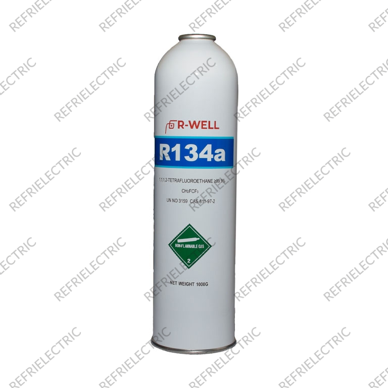 GAS REFRIGERANTE R134A X LATA 1000GR ACERO AZUL REFRIGERANT | Almacén ...