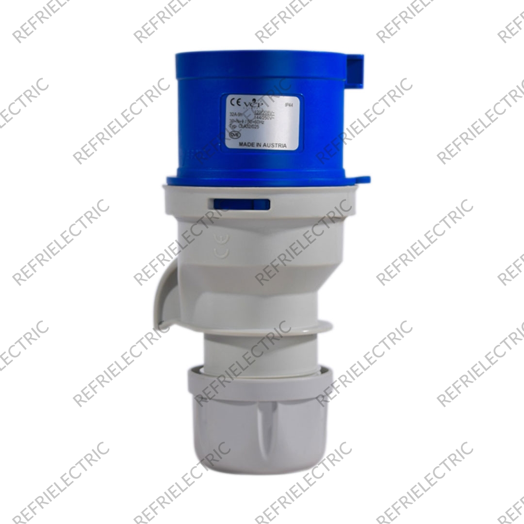 CLAVIJA INDUSTRIAL AEREA 32 AMP 3P+T+N IP44 AZUL 220V VCP | Almacén Refrielectric